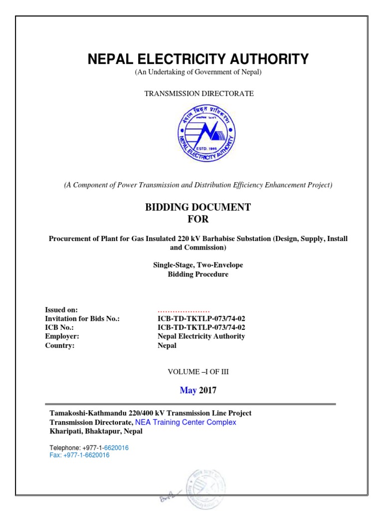 220/400 KV Substation Tender Documents - Vol 1 | PDF | Joint Venture ...
