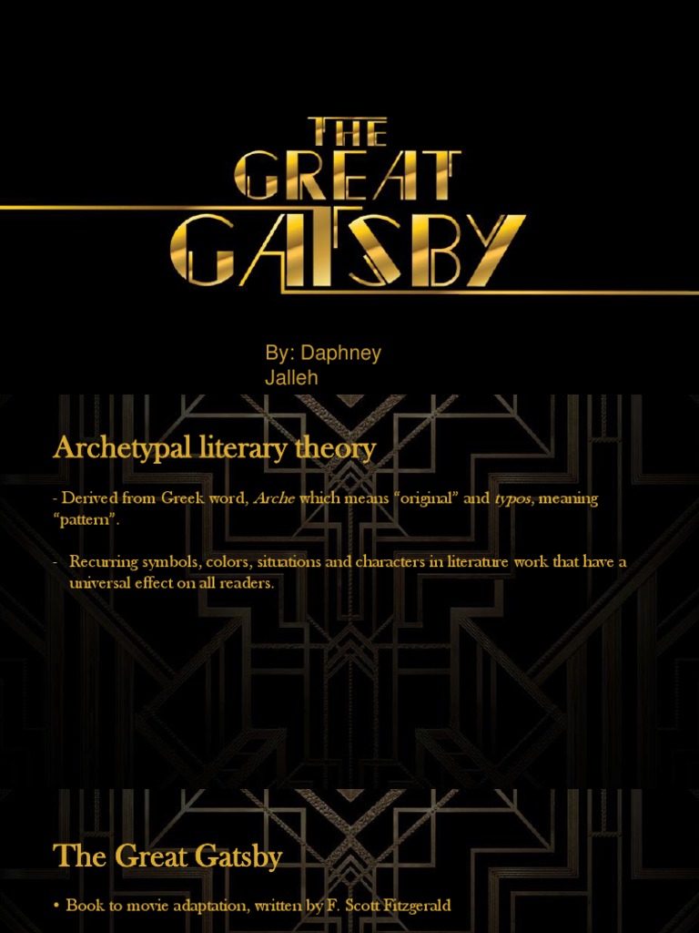 Great Gatsby Literary Theory Presentation | PDF | The Great Gatsby ...