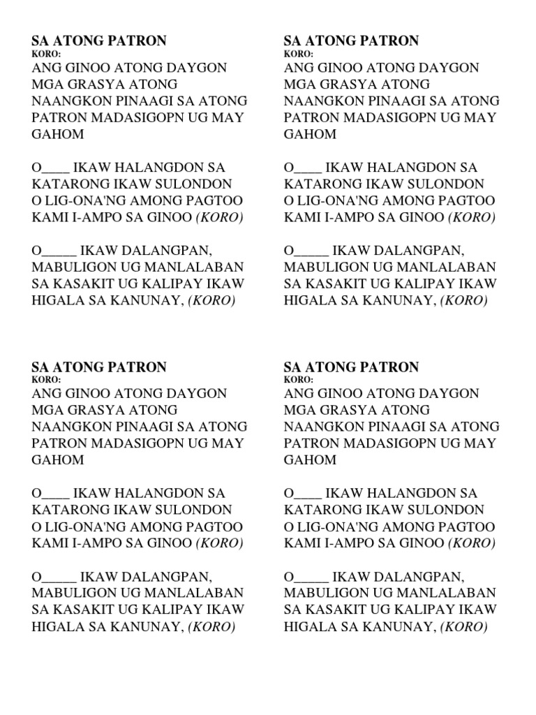 Sa Atong Patron | PDF