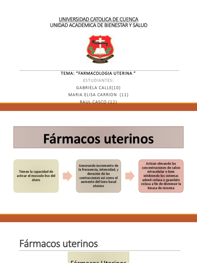 Farmacologia Uterina COMPLETO | Descargar gratis PDF | Parto | Contracción muscular