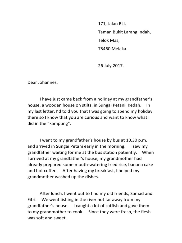 Sample of An Informal Letter | PDF