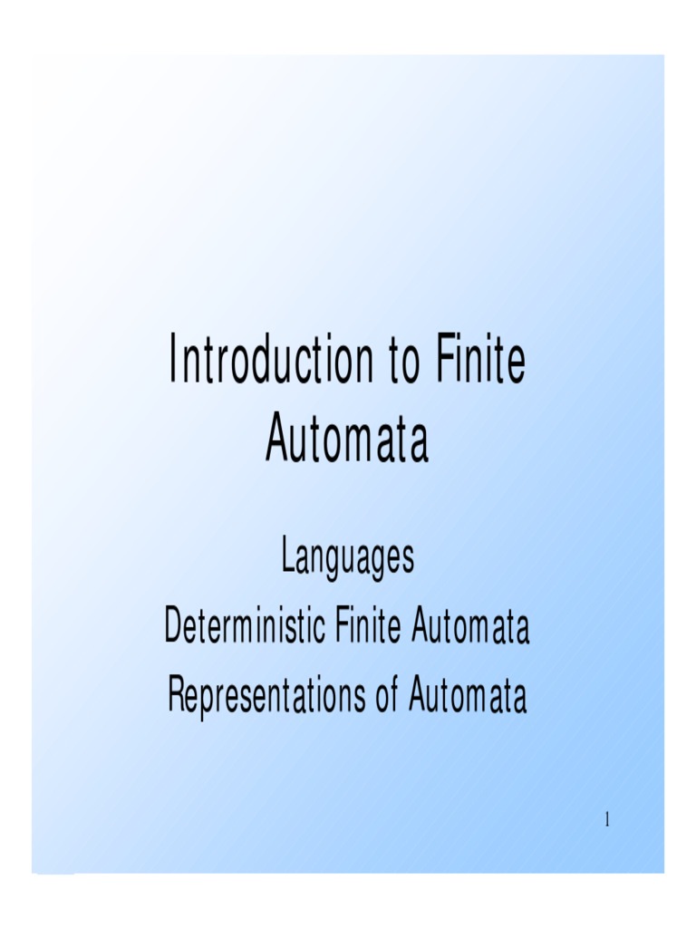 Dfa Pdf Theory Of Computation String Computer Science