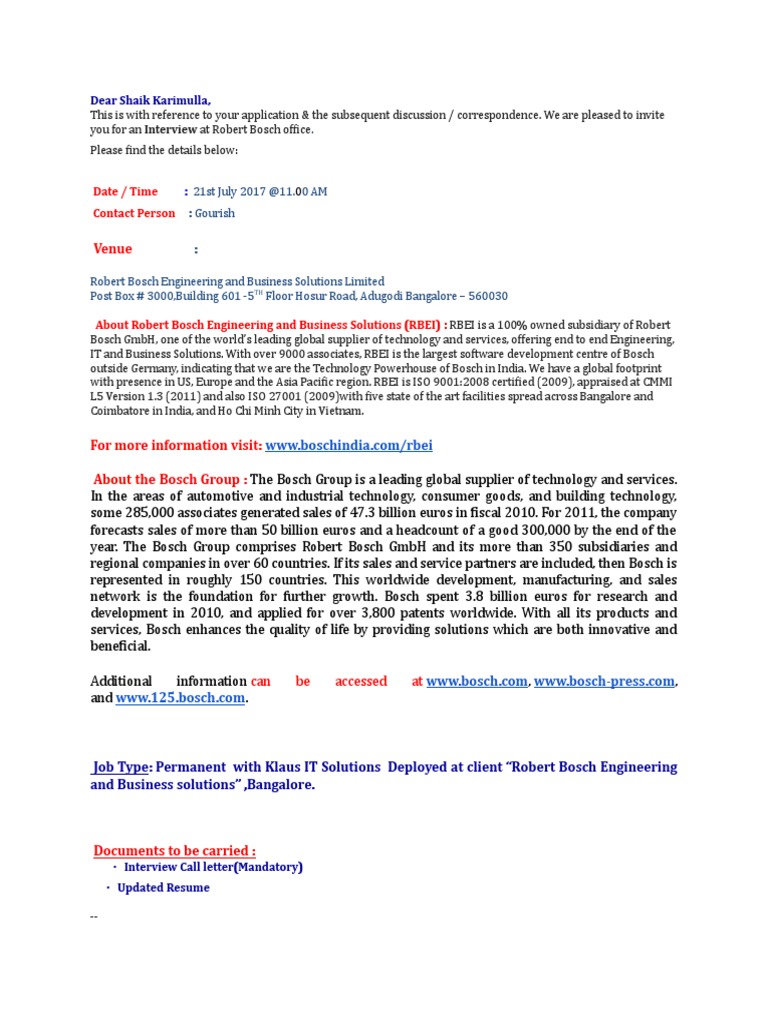 Call Letter | PDF | Email | Computing
