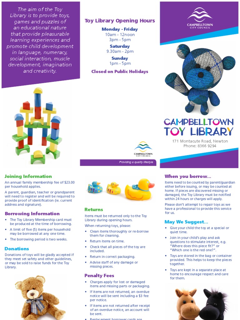 Toy Library Brochure | Toys | Libraries | Free 30-day Trial | Scribd