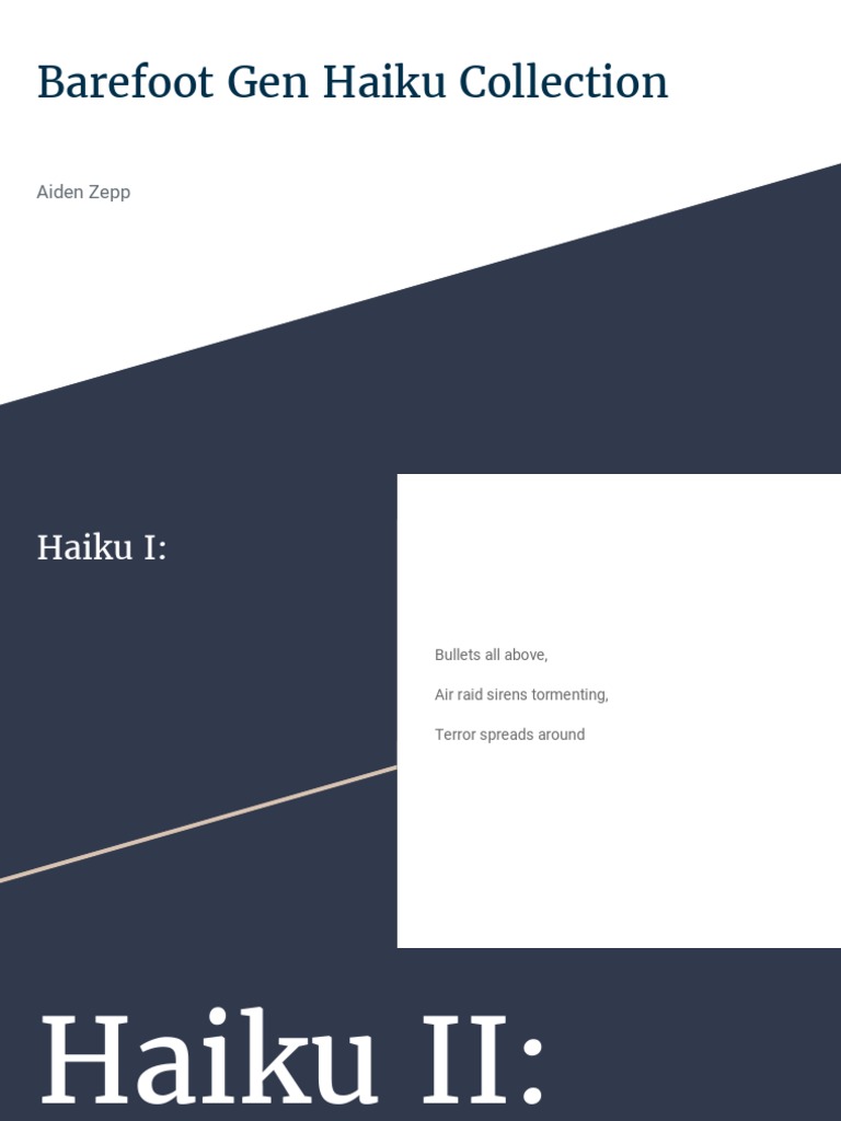 Barefoot Gen Haiku Collection | PDF