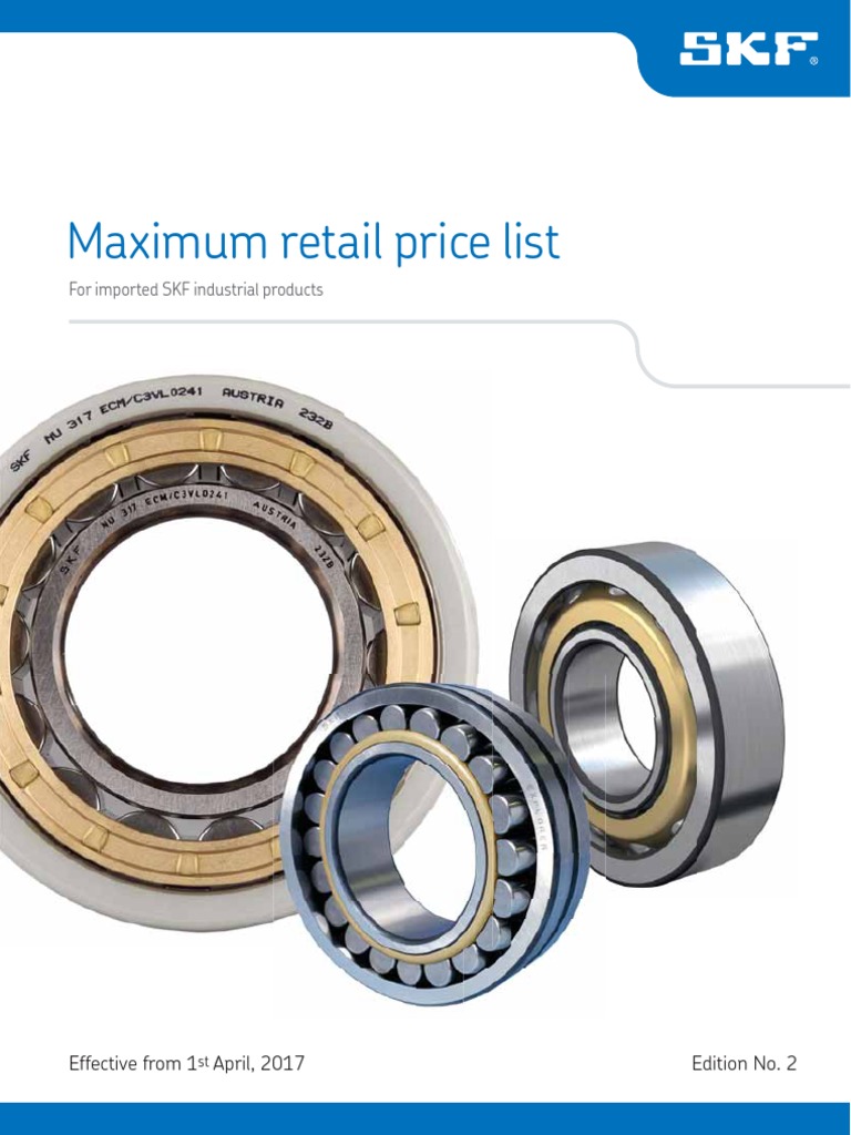 SKF Industrial PricelistApril2017 Edition2 | PDF | Bearing (Mechanical ...