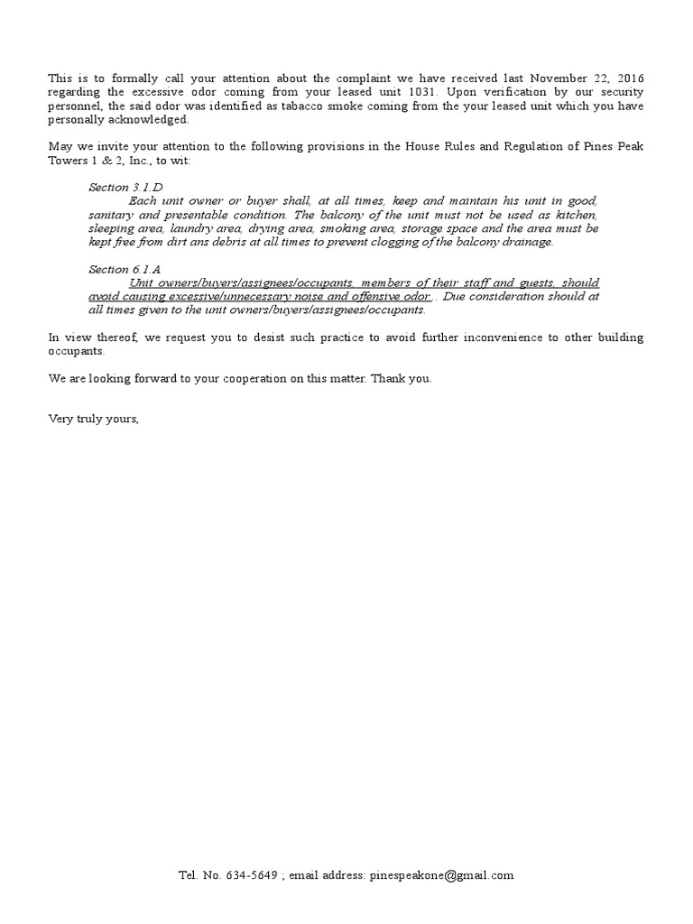 Smoking Letter | PDF