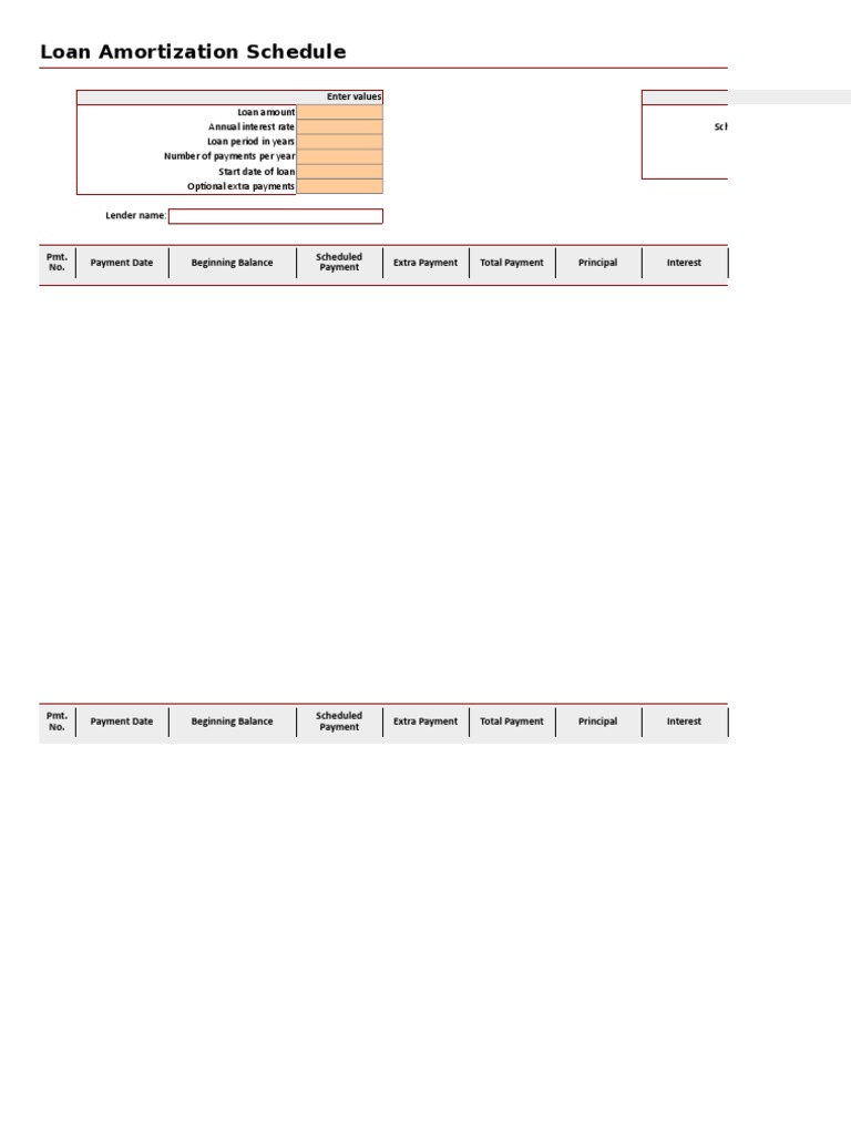 Loan Amortization Schedule | PDF | Loans | Monetary Economics