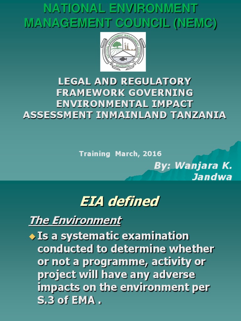Eia Process in Mailand Tanzania | PDF | Environmental Impact Assessment ...