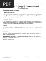 Permutations and Combinations - Formula Booklet | PDF | Line (Geometry ...