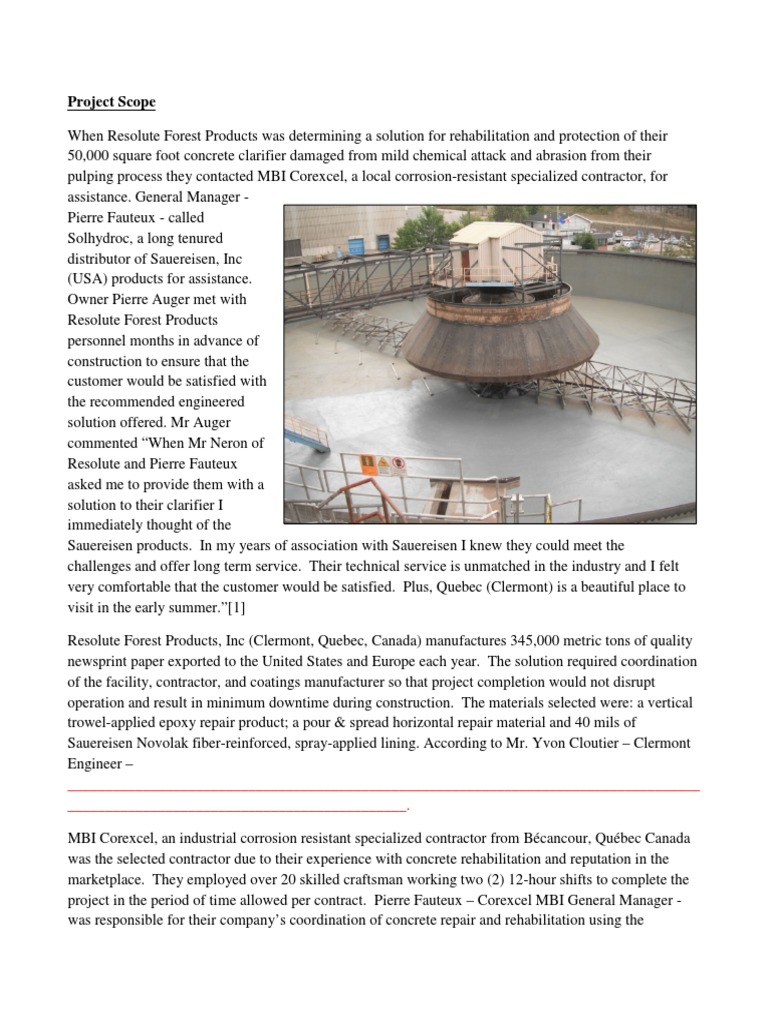 Rehabilitation of Concrete Tank Using Epoxy and FRP Lining | PDF ...