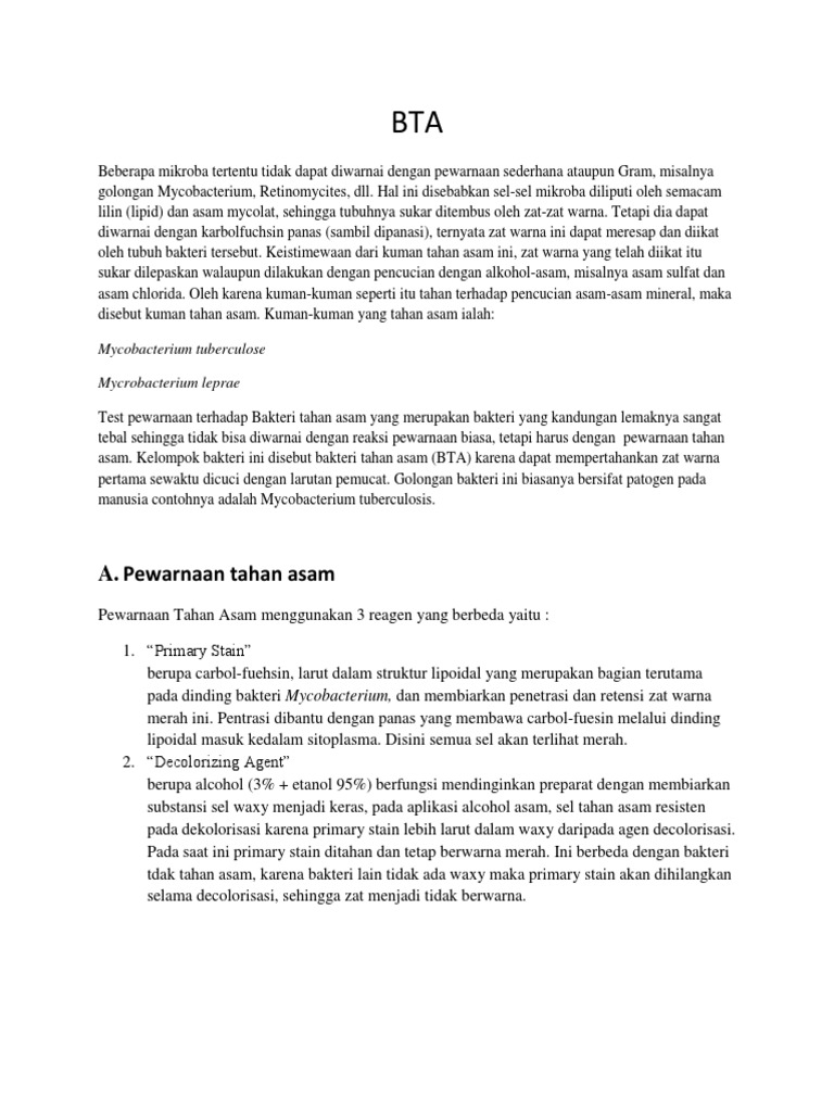 Interpretasi Hasil Pewarnaan BTA | PDF | Sains & Matematika