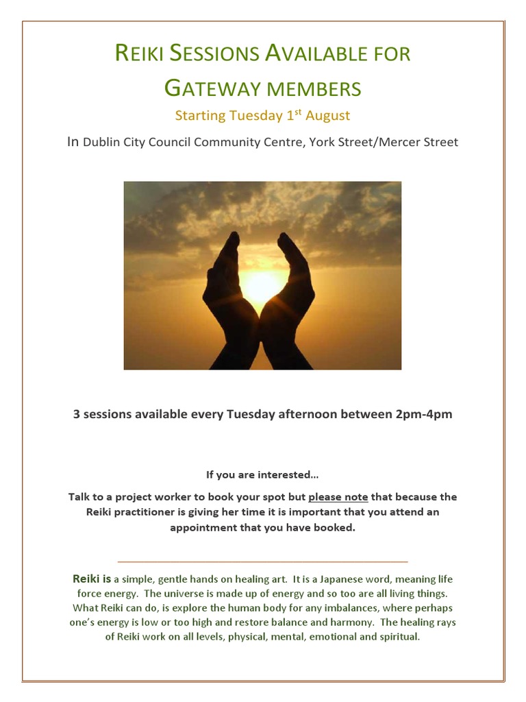 Reiki Sessions for Gateway Members | PDF