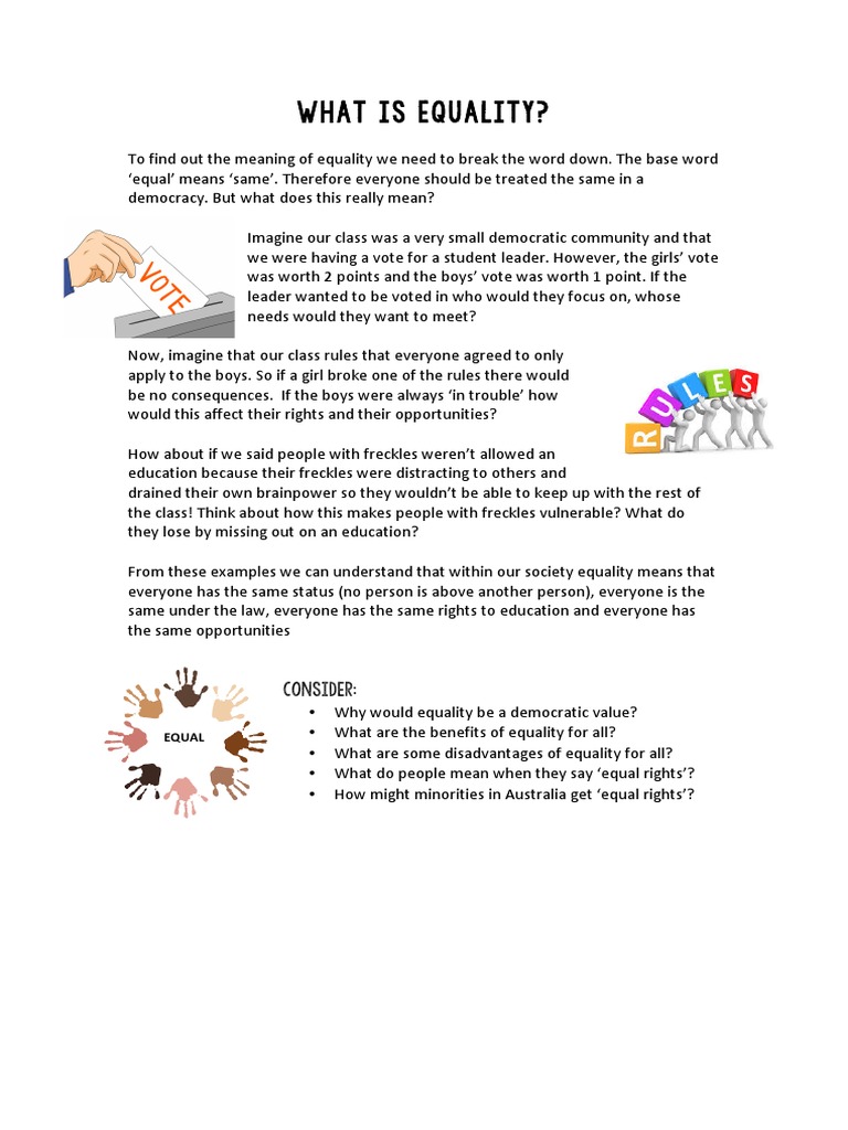 Understanding Equality in Society | PDF