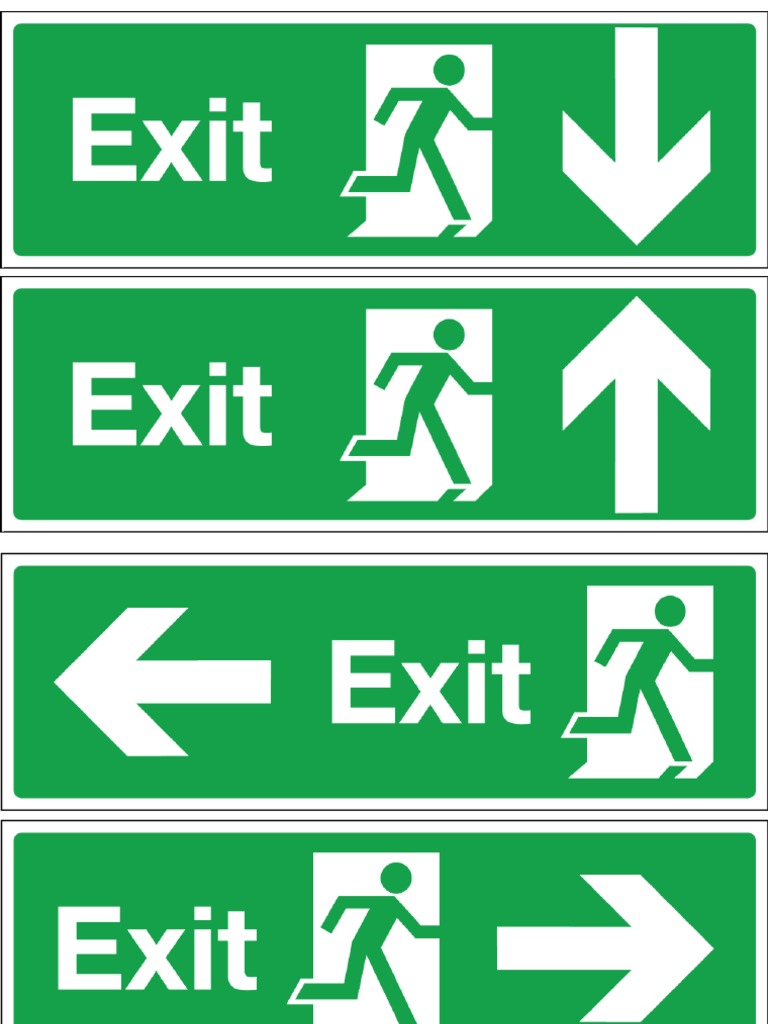 Semne Exit in Caz de Urgenta PDF | PDF