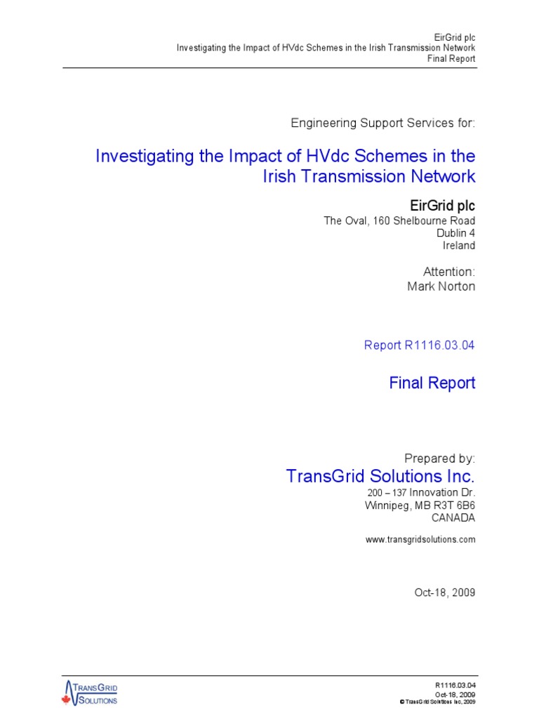 3 Transgrid Report PDF | PDF | High Voltage Direct Current | Electric ...