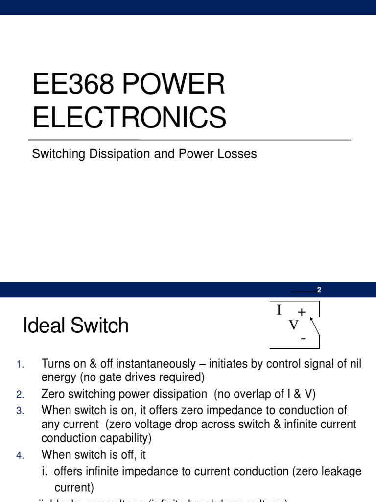 15 Switching Dissipation and Power Losses | PDF | Mosfet | Switch