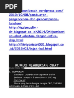 Rumus Dosis Heparin untuk Syringe Pump | PDF