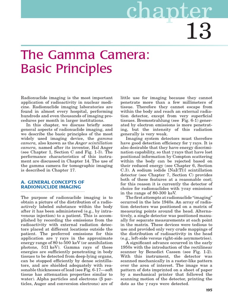 Chapter 13 The Gamma Camera Basic Principles | PDF | Gamma Ray ...
