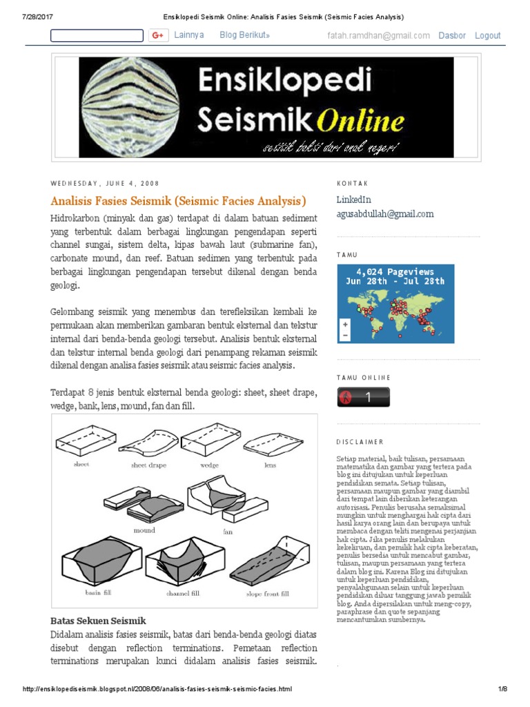 Ensiklopedi Seismik Online - Analisis Fasies Seismik (Seismic Facies Analysis) | PDF