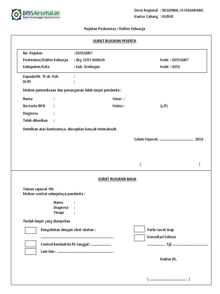 Rujukan Bpjs Manual | PDF