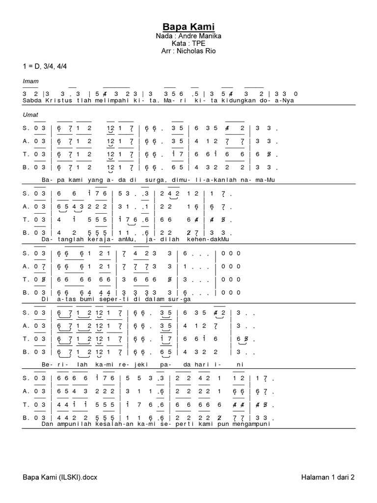 Bapa Kami Andre Manika - ILSKI PDF | PDF