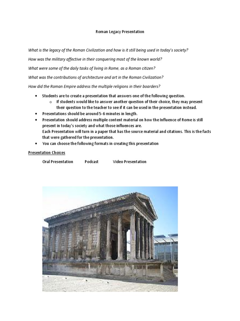 roman legacy project | Ancient Rome | Roman Empire