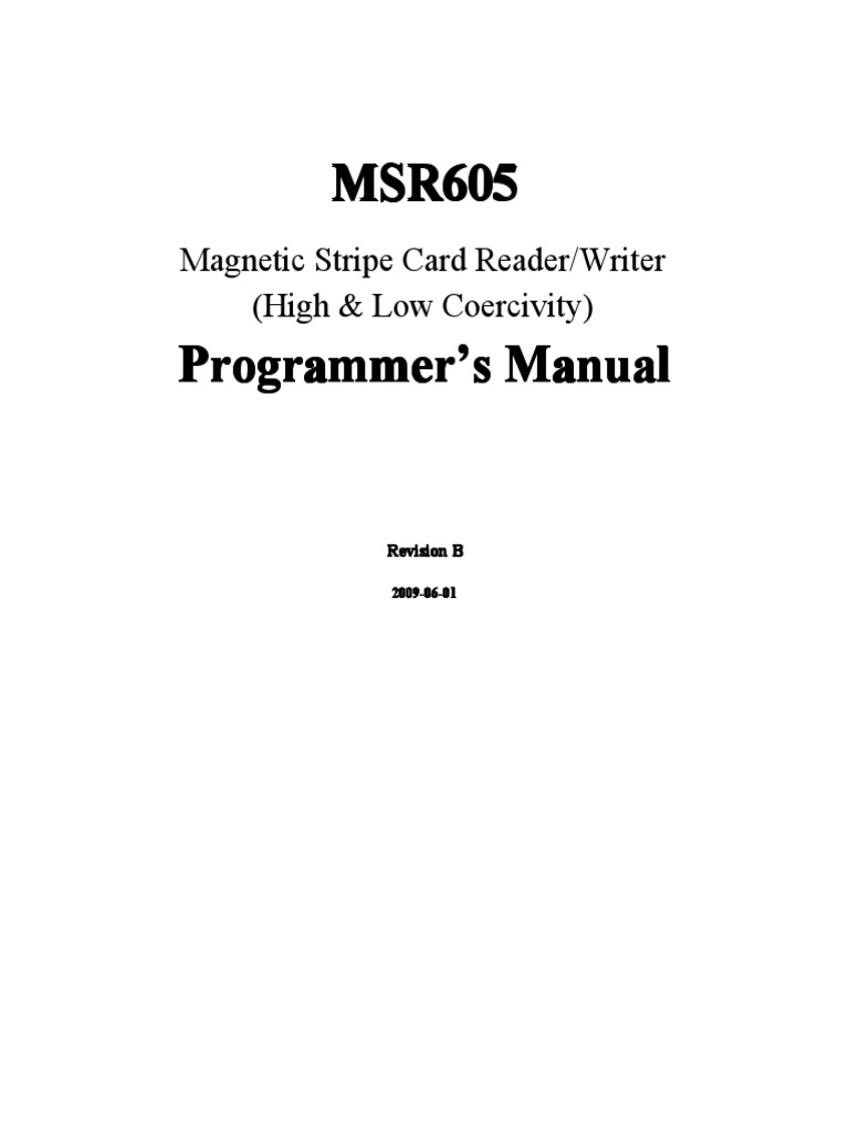 msr605 User Manual PDF | PDF | Usb | Windows Vista