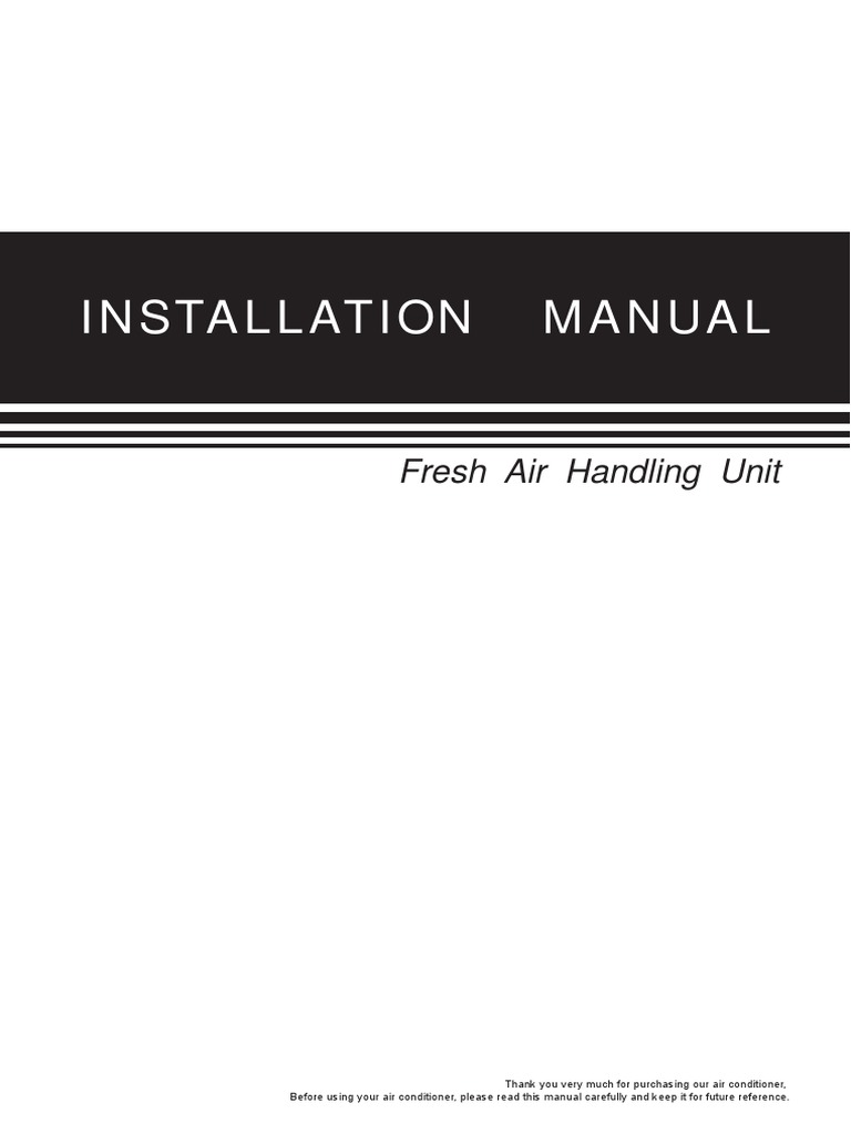 Fresh Air Processing Unit | PDF | Air Conditioning | Screw