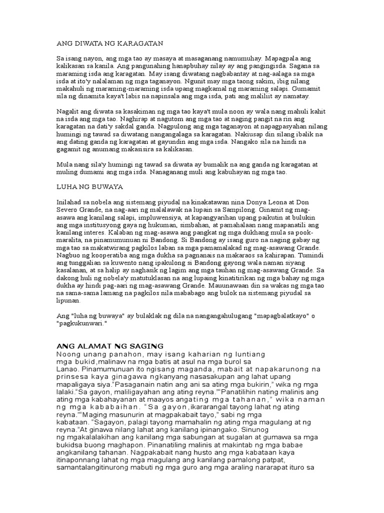 Ang Diwata NG Karagatan | PDF