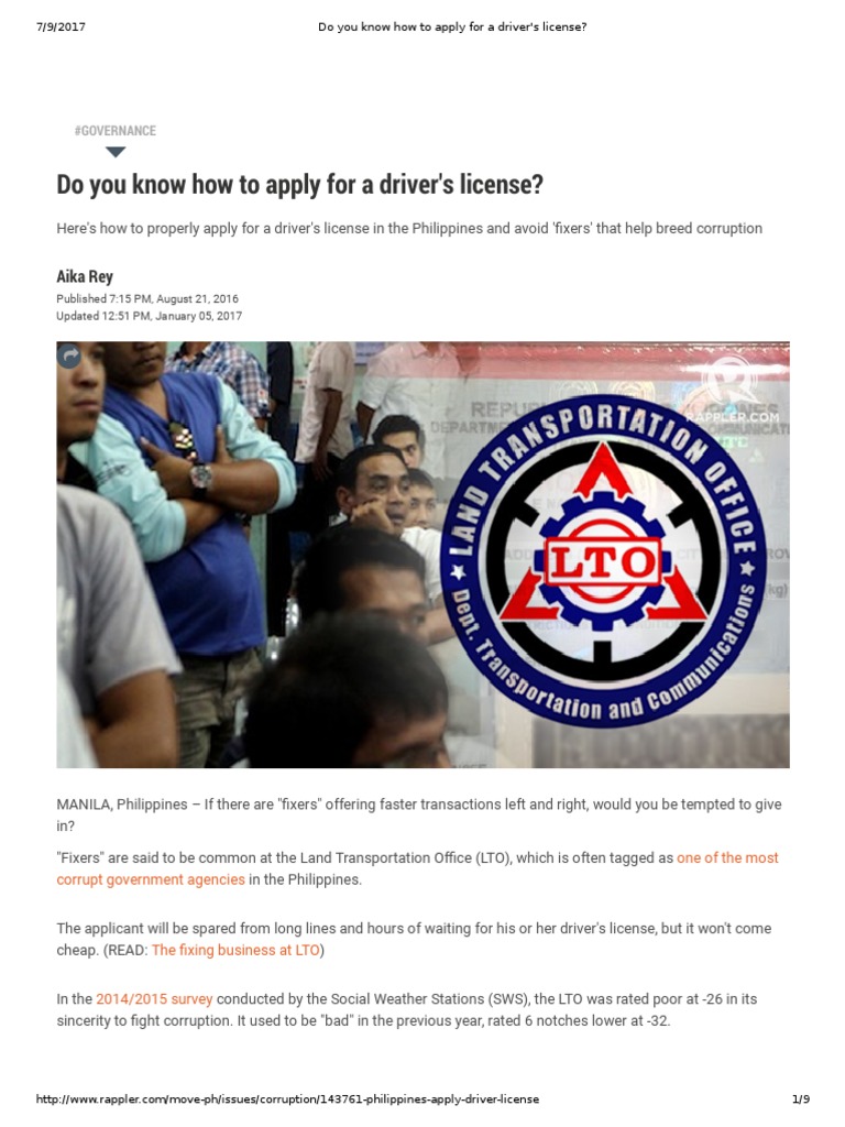 Do You Know How To Apply For A Driver's License | PDF | Driver's ...