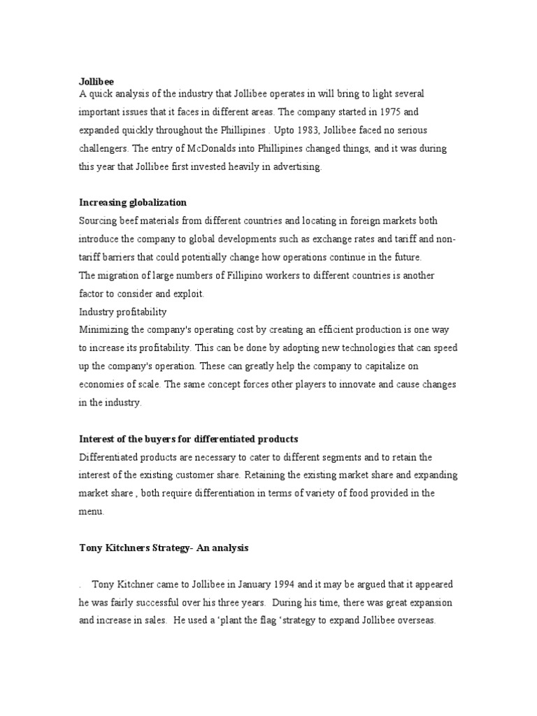Jollibee | PDF | Competition | Human Resource Management