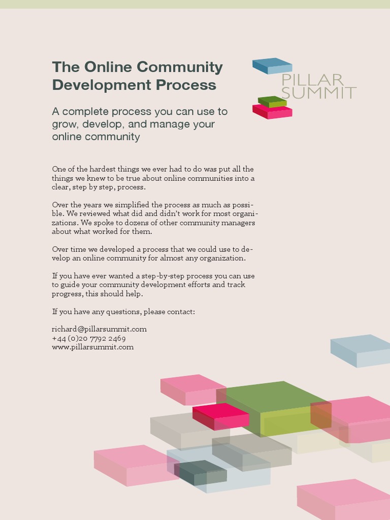 The Online Community Development Process | PDF | Community | Target ...