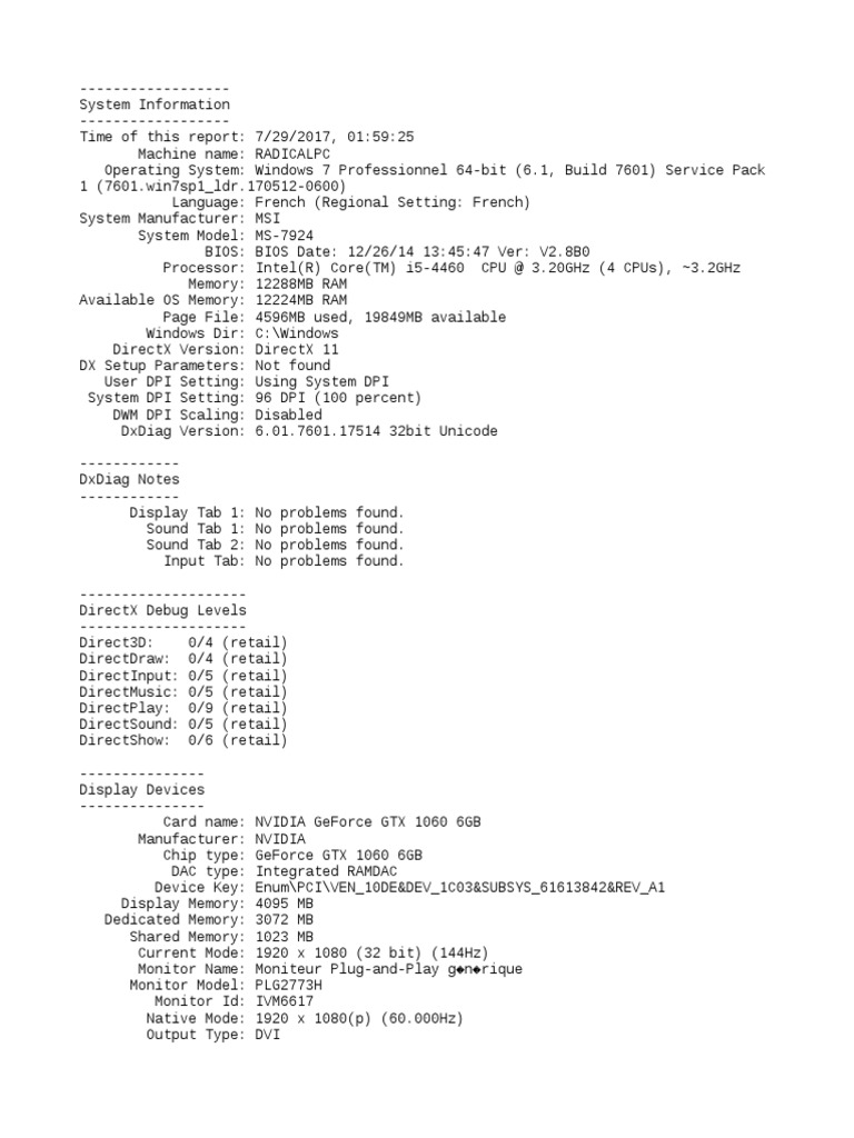 DX Diag | PDF | Codec | Device Driver