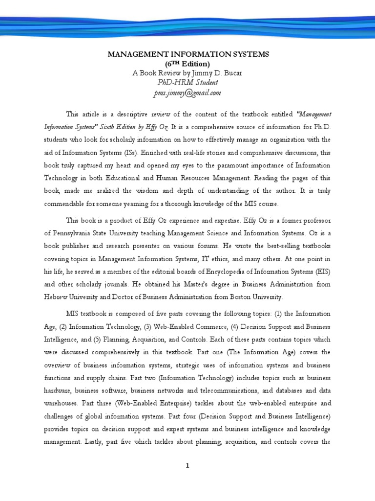 Using Mis 12th Edition Pdf