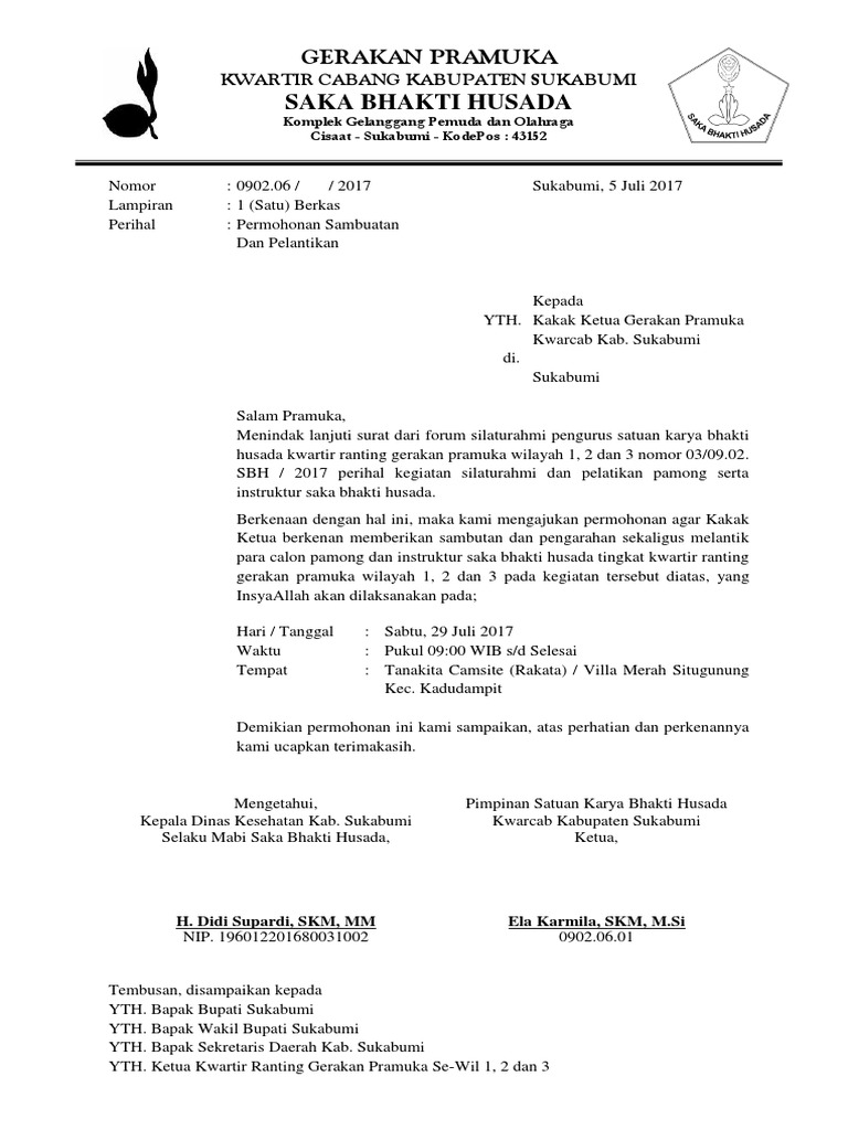 Surat Pelantikan Pamong SBH | PDF