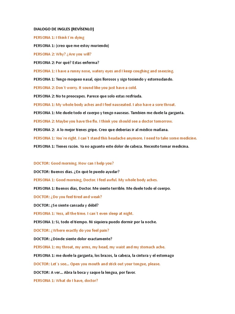 Dialogo de Ingles