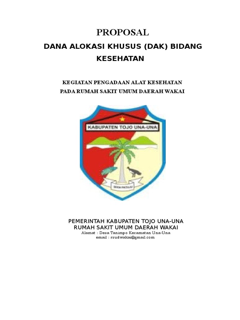 Proposal DAK RSUD Wakai 2025 | PDF