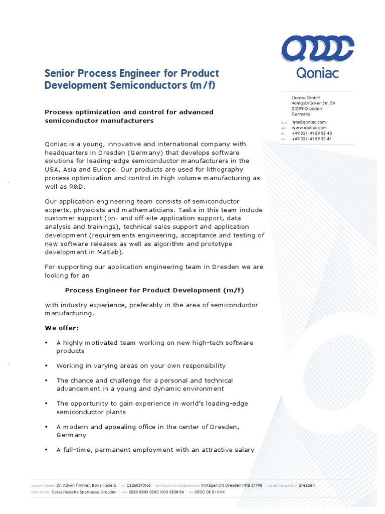 Senior Process Engineer | PDF | Engineer | Engineering