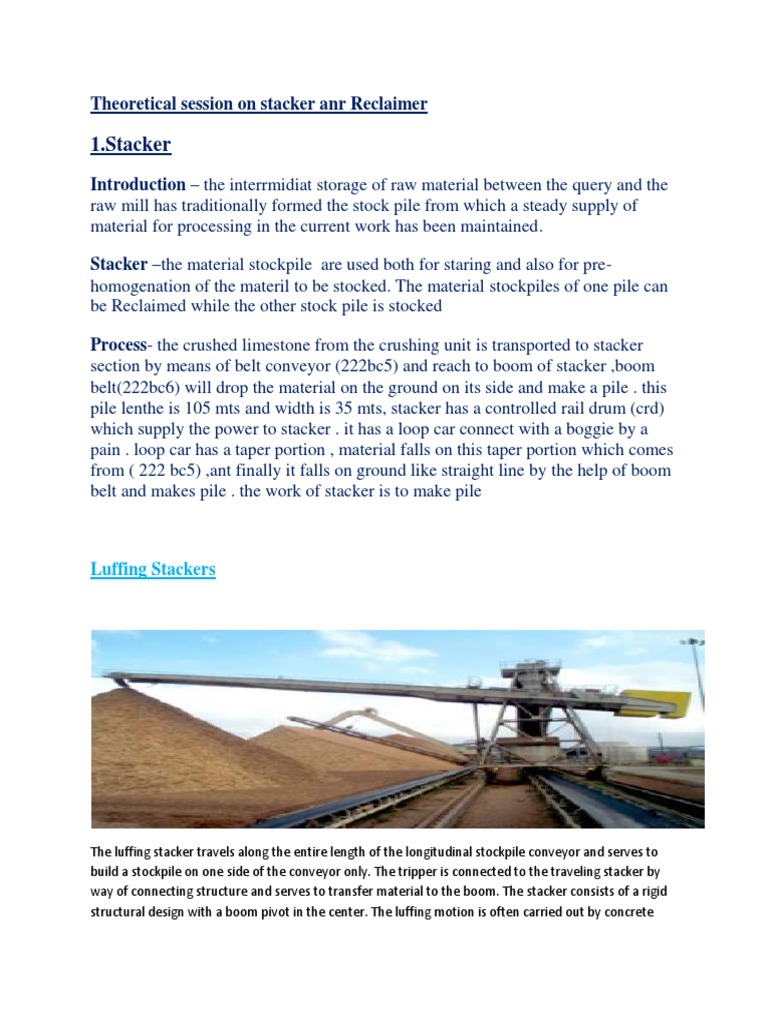 Overview of Stacker/Reclaimer Types | PDF | Transport | Nature