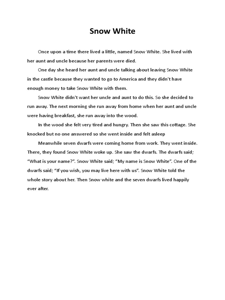 Story Telling -Snow White