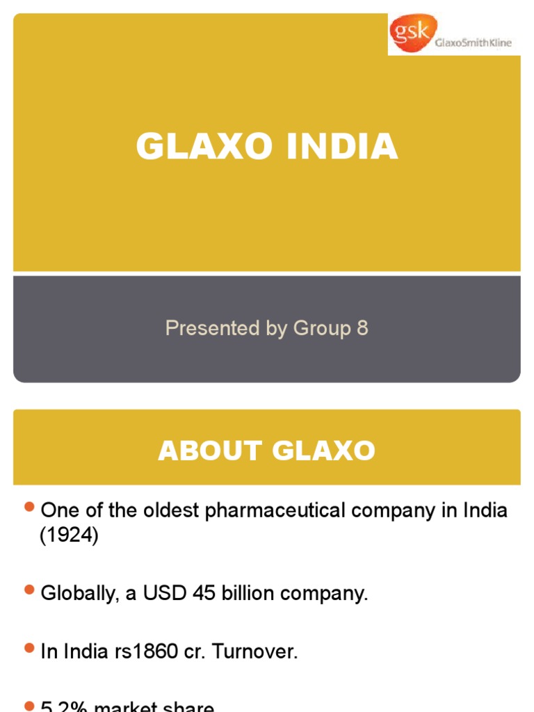 Glaxo India: Presented by Group 8 | PDF | Vaccines | Pricing
