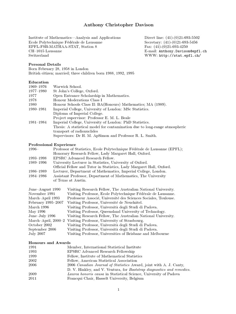 Profile of a Distinguished Statistician: The Accomplished Career of ...