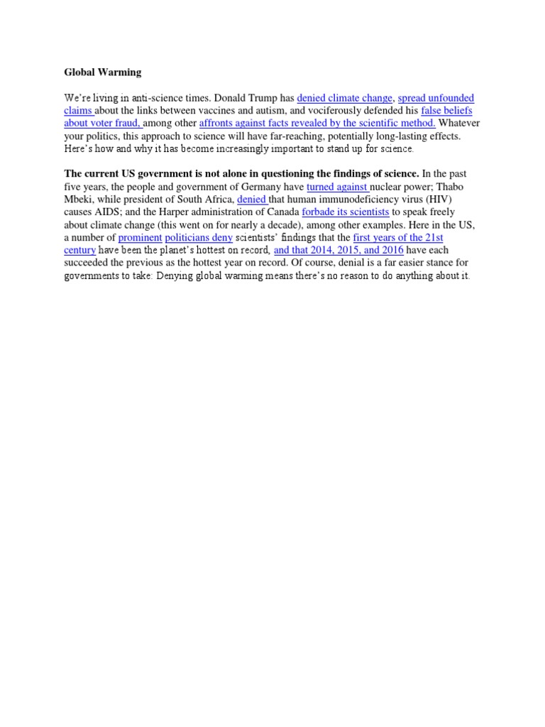 Global Warming | PDF