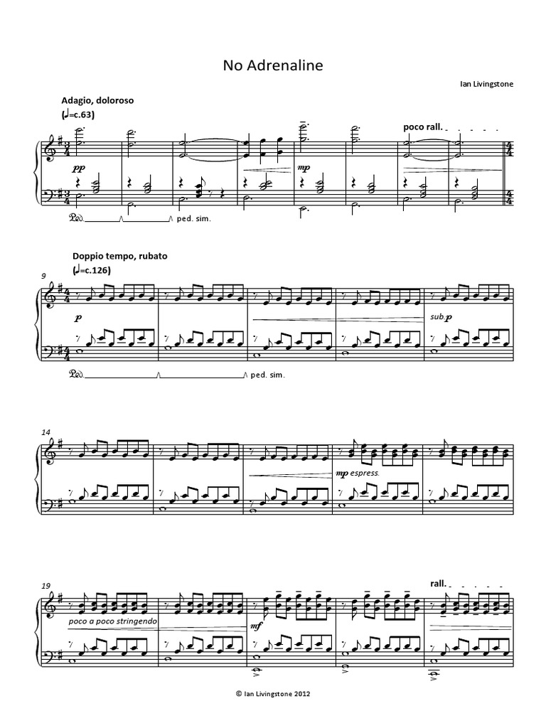 No Adrenaline Score PDF | PDF