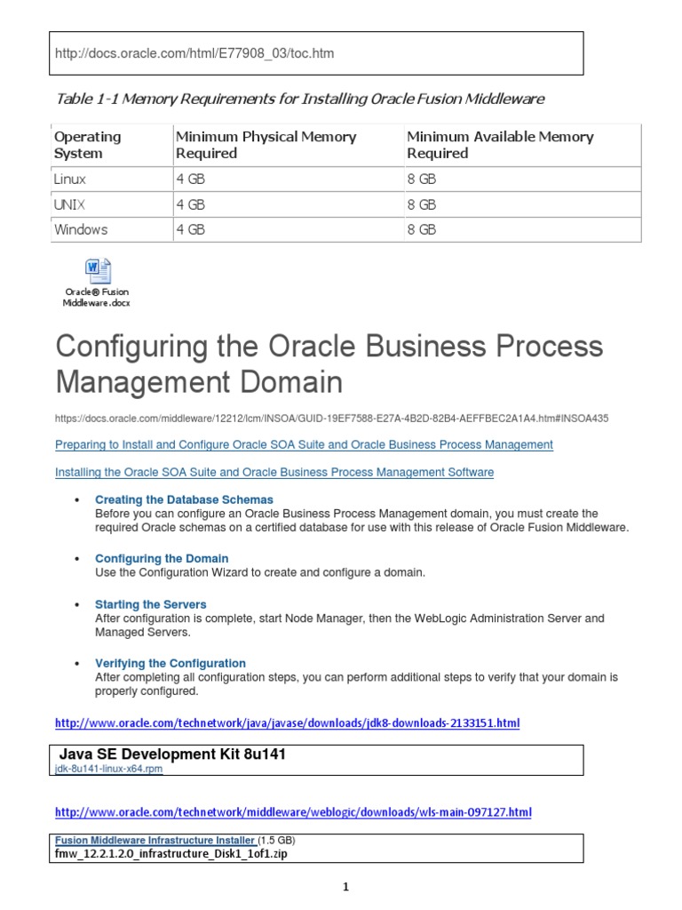 Configuring The BPM | PDF | Oracle Corporation | Business Process ...