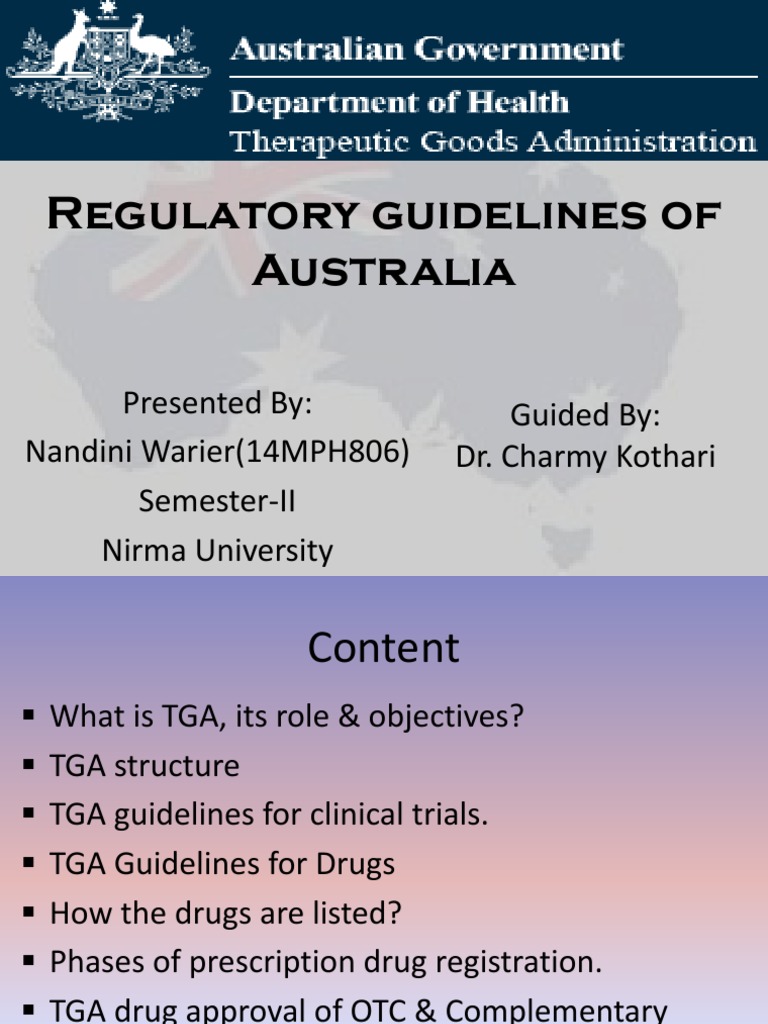 Tga | PDF | Pharmaceutical Drug | Clinical Trial