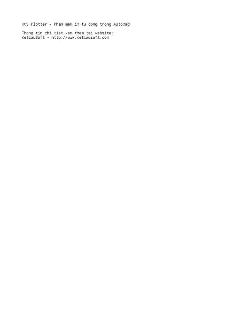 Kcs - Plotter - Phan Mem in Tu Dong Trong Autocad Thong Tin Chi Tiet ...