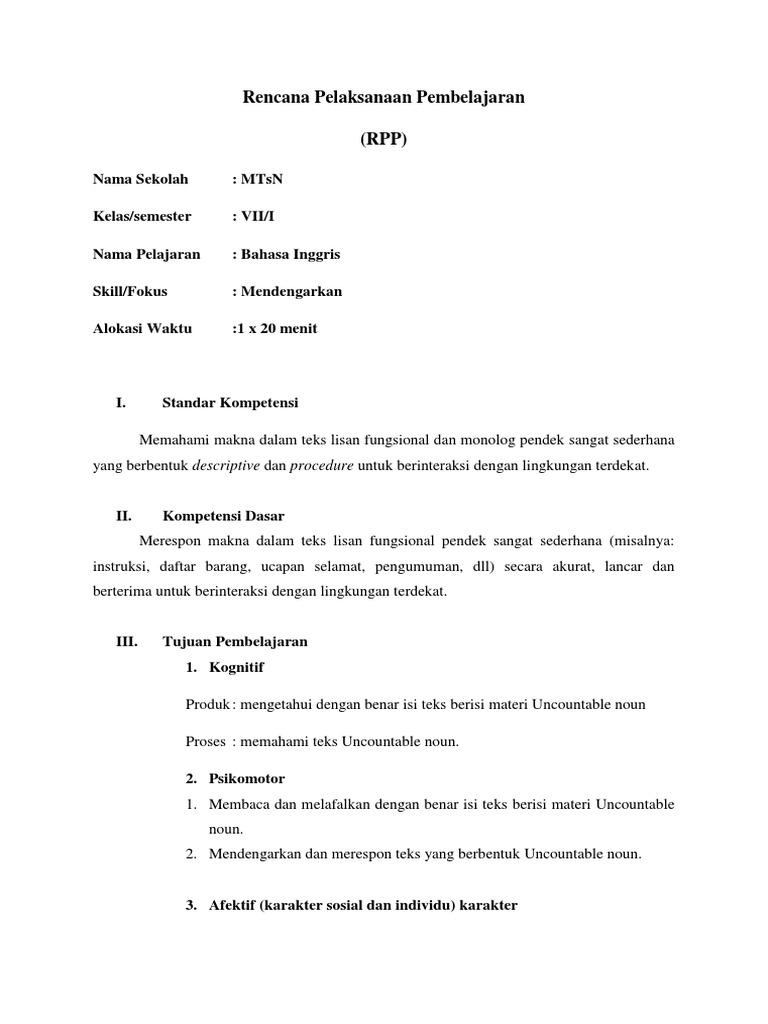 RPP Micro Teaching | PDF | Karier & Perkembangan | Seni & Disiplin Bahasa