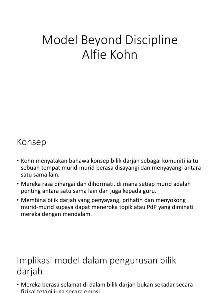 Model Beyond Discipline Alfie Kohn | PDF